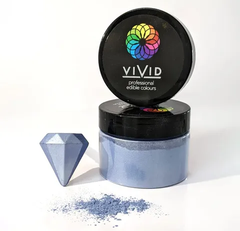 VIVID | BABY BLUE | EDIBLE METALLIC DUST | 50G | The Cookie Jar And More